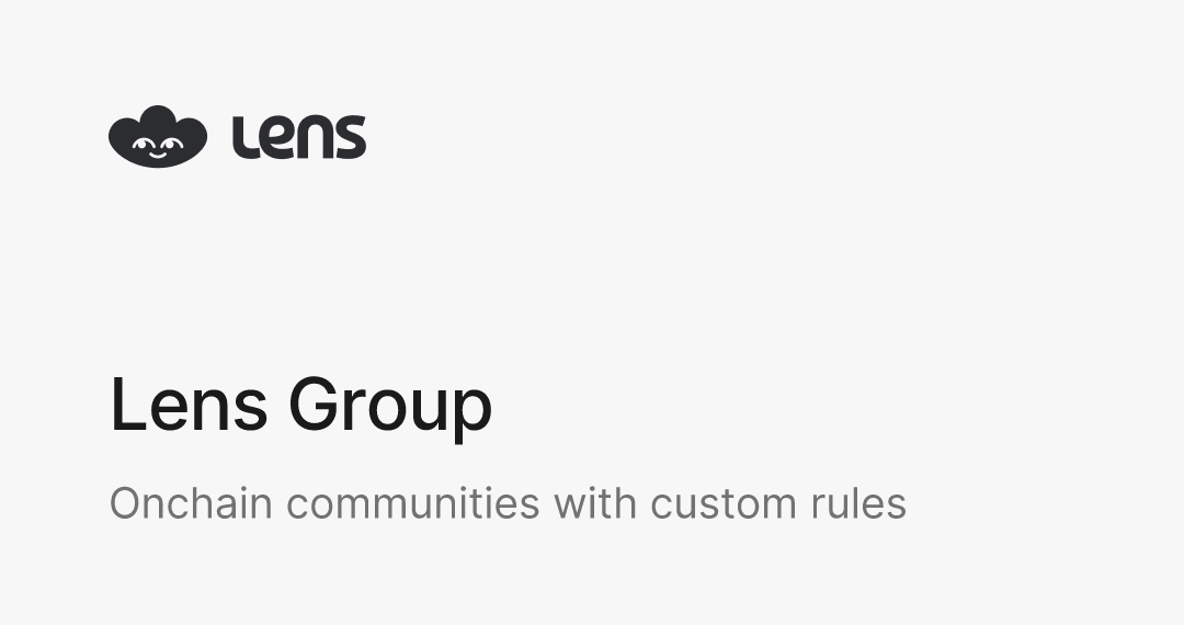 Lens Group | Lens Documentation